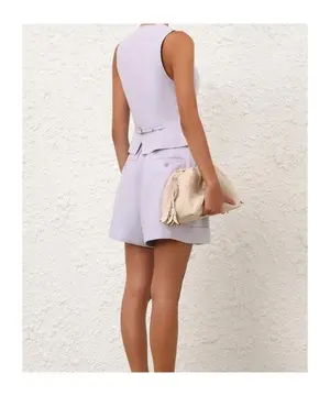 Zimmermann Luna Tailored Linen Shorts