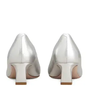 ROGER VIVIER Trompette Pumps In Leather - Silver