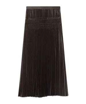 JOSEPH Pleated Maxi Skirt - Brown