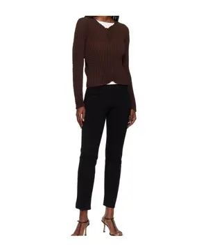 Issey Miyake Long-sleeved Button-down Knitwear - Black