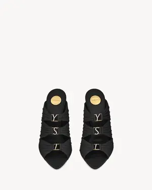 Saint Laurent Emilie Embellished Mules - Black