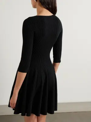 Arch4 Ribbed Knit Fit & Flare Dress