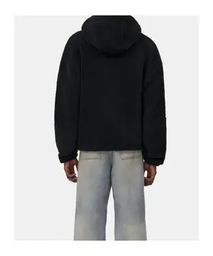 Amiri Bones Fleece Zip-up Hoodie - Black