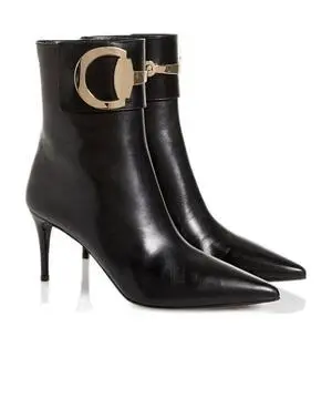 Women's Ankle Boots with Gold-Tone Hardware