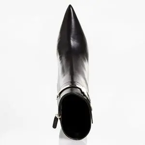 Gucci Ankle Boots With Side Zip And Gold Tone Hardware