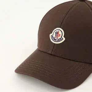 Moncler Logo Patch Baseball Cap - Brown