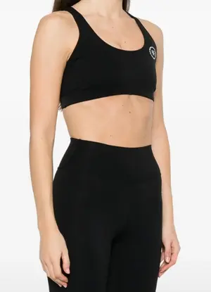 SPORTY  RICH Sporty & Rich Logo Print Short Sleeved Vest