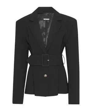 ROTATE BY BIRGER CHRISTENSEN Belted Blazer - Black