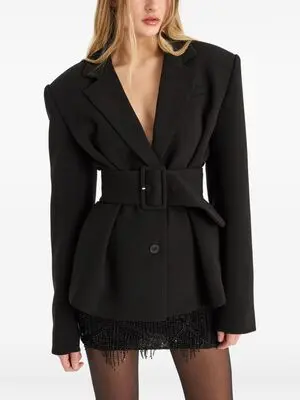 ROTATE BY BIRGER CHRISTENSEN Belted Blazer - Black