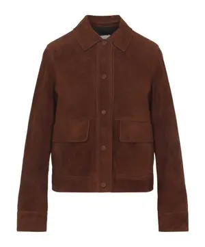 YVES SALOMON Yves Salomon Suede Buttoned Pocket Jacket