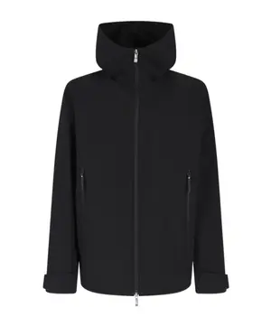 Moncler Zip-up Hooded Jacket With Removable Down Vest - Black