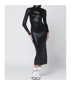 DIESEL® M-zary-b Ribbed High Neck Dress With Oval D Logo