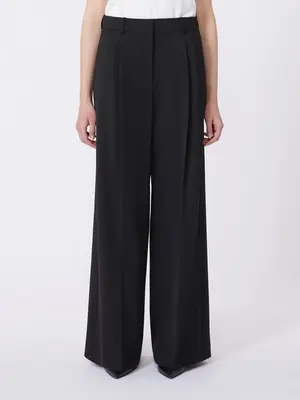 Max Mara High-waisted Pleated Wide-leg Trousers