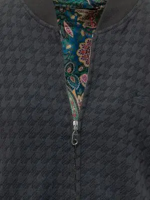 Etro Textured Zip-up Jacket - Black