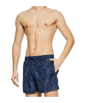Etro Paisley Print Swim Shorts - Blue