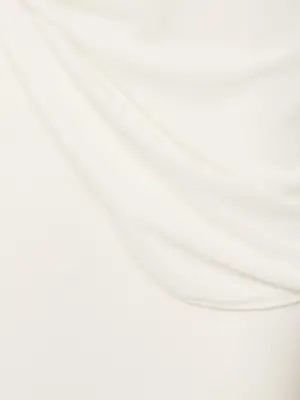 Jacquemus La Robe Peplo Longue Draped Long Dress