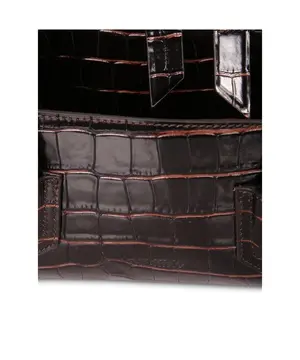 Attico Croc Effect Double Handle Handbag
