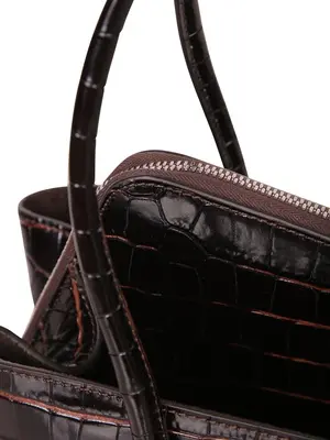 Attico Croc Effect Double Handle Handbag