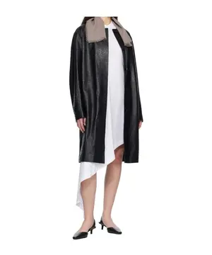 Loulou De Saison Yari Leather Coat - Black