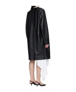 Loulou De Saison Yari Leather Coat - Black