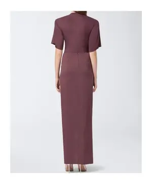 Andamane Phoebe Wrap Effect Midi Skirt - Violet