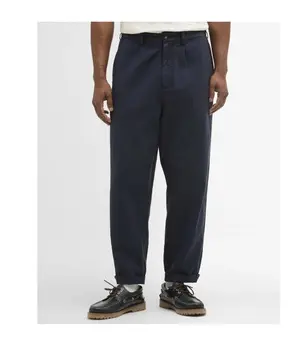 Barbour Cotton Linen Relaxed Trousers
