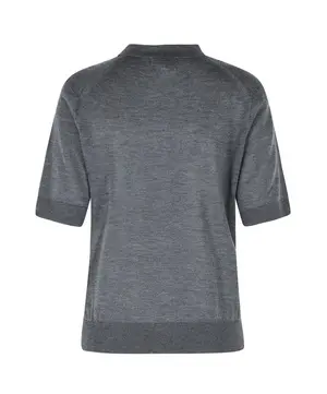Loulou De Saison Short-sleeved Knit Polo Shirt