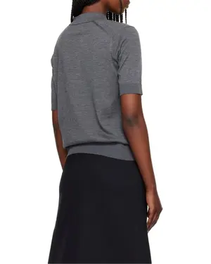 Loulou De Saison Short-sleeved Knit Polo Shirt