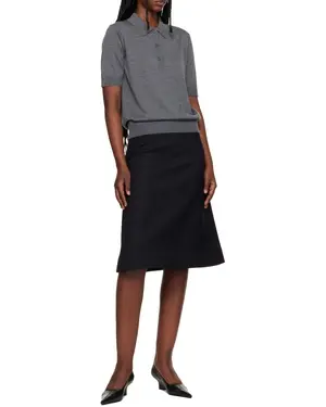 Loulou De Saison Short-sleeved Knit Polo Shirt