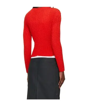 Issey Miyake Textured Knit Button-down Cardigan - Red