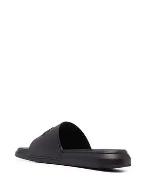 Alexander McQueen Embossed Logo Slides - Black