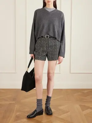 BLAZÉ MILANO High-waisted Tweed Shorts