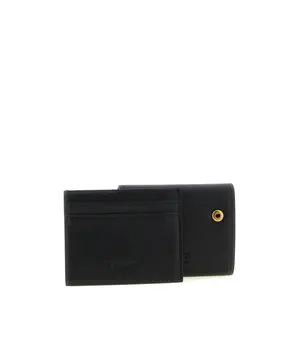 Pinko Buckle-detailed Folded Saddle Wallet - Black