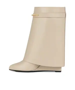 Givenchy Shark Wedge Boots - Beige