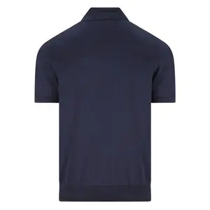 Brunello Cucinelli Lightweight Knitted Polo Shirt - Blue