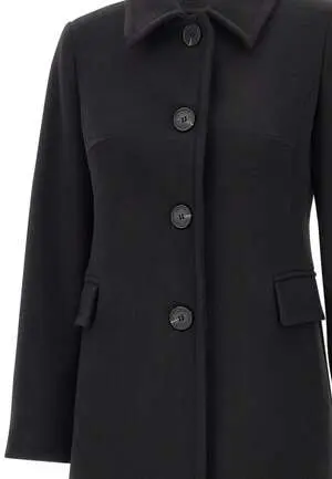 KAOS Classic Buttoned Coat - Black