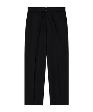 Emporio Armani Straight-leg Tailored Trousers - Black