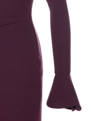 Solace London Anica Flounce-sleeve Dress
