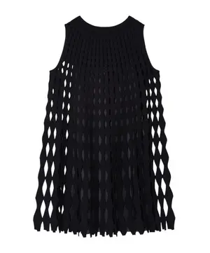 Emporio Armani Cut-out Sleeveless Mini Dress - Grey