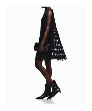 Emporio Armani Cut-out Sleeveless Mini Dress - Grey