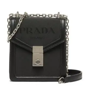 Prada Flap Lock Detail Shoulder Bag