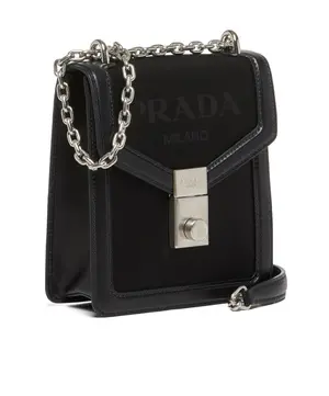 Prada Flap Lock Detail Shoulder Bag