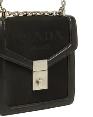 Prada Flap Lock Detail Shoulder Bag