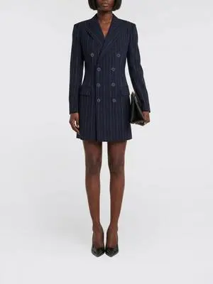 Ralph Lauren Camden Pinstripe Double-breasted Dress - Blue
