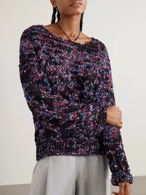 Dries Van Noten Oversized Frayed Sweater - Multi-color