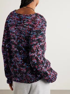 Dries Van Noten Oversized Frayed Sweater - Multi-color
