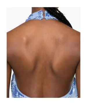 ROTATE BY BIRGER CHRISTENSEN Floral Embroidery High Neck Mini Dress