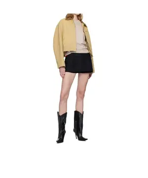 PUSHBUTTON Pointed Toe Leather Boots