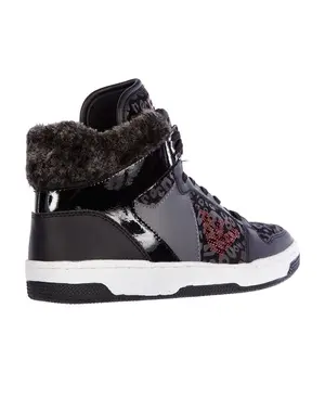 EA7 High Top Sneakers With Embossed Logo Detailing