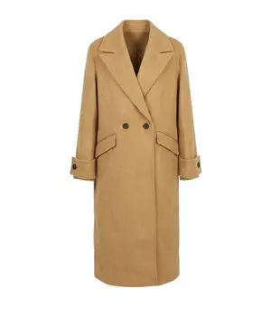 ALLSAINTS Long-sleeved Double-breasted Coat - Nude